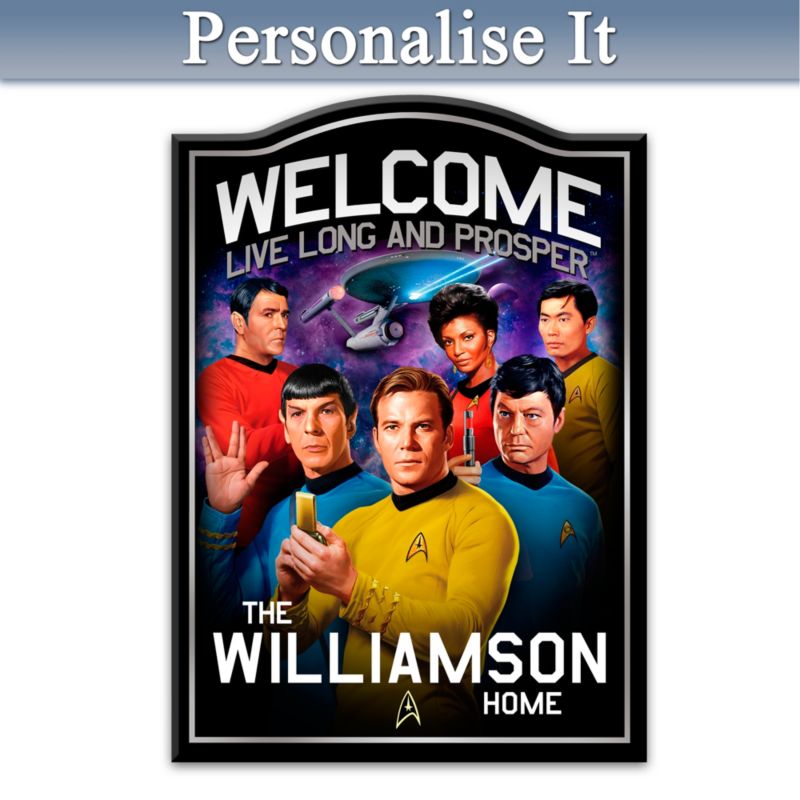 STAR TREK Personalised Welcome Sign