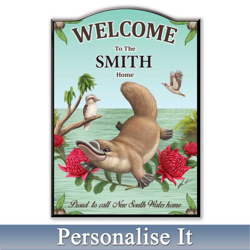 Proud To Call NSW My Home Personalised Welcome Sign