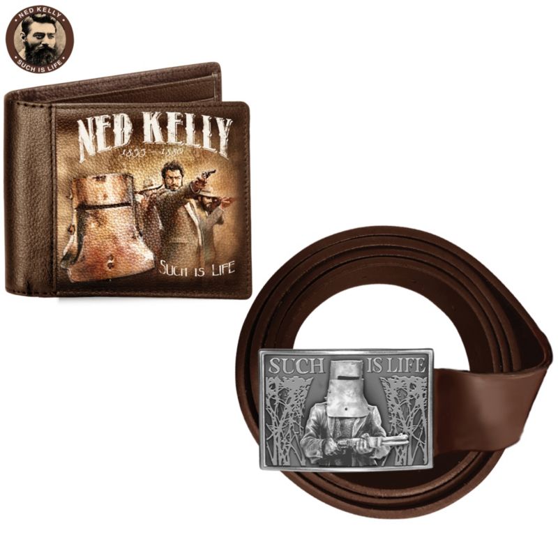 Ned Kelly 'Such is Life' Belt and Wallet Set
