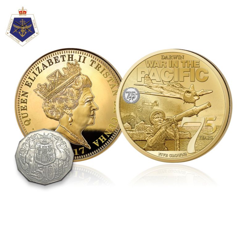 The Defence Of Darwin Five Crowns Coin