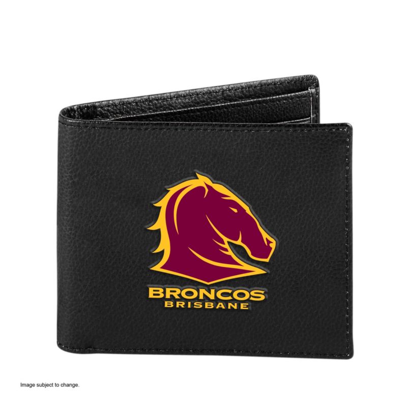 NRL Brisbane Broncos RFID Blocking Leather Wallet