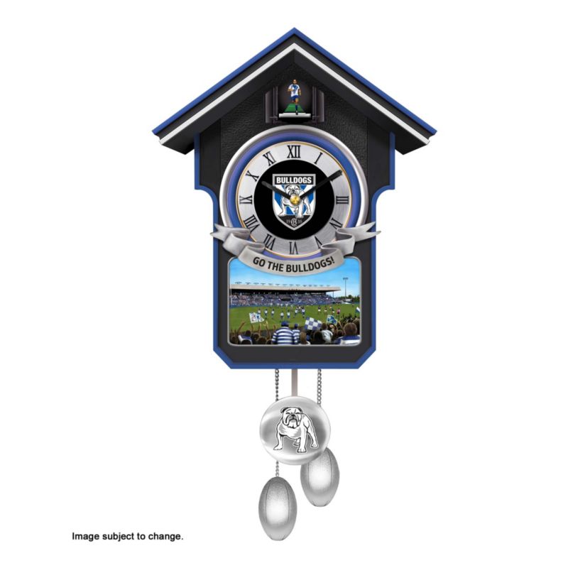 NRL Canterbury-Bankstown Bulldogs Wall Clock with Sound and Movement ...