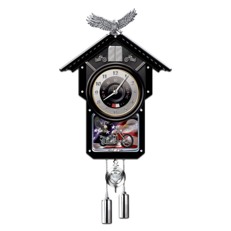 'Time Of Freedom' Motorcycle Cuckoo Clock