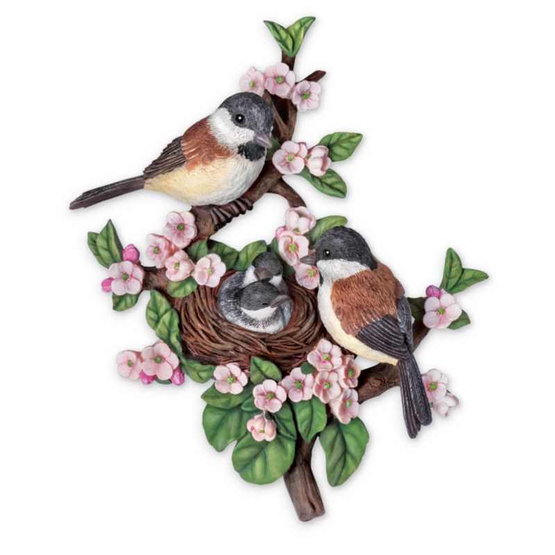 Charming Chickadees Wall Sculpture