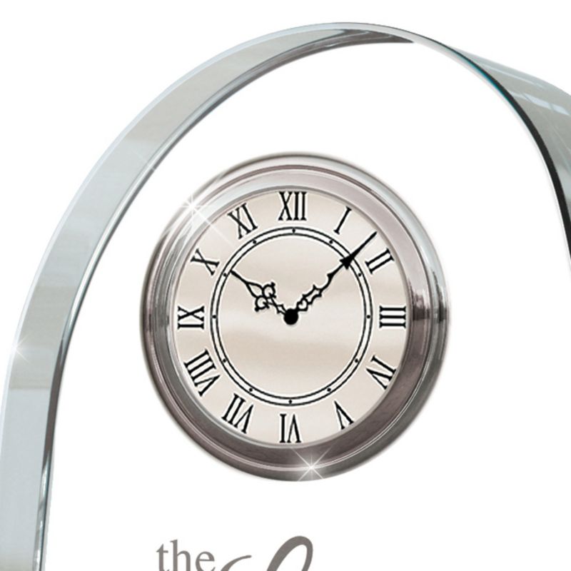 Mother Daughter Crystal Tabletop Clock