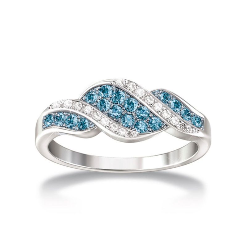 Beauty Diamond Sterling Silver Ladies' Ring: 'Cascade Of Beauty ...