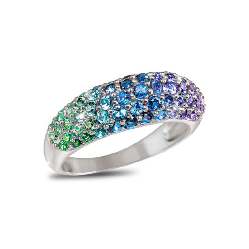 Fashion Solid Sterling Silver Diamonesk Ladies' Ring: 'Charisma ...