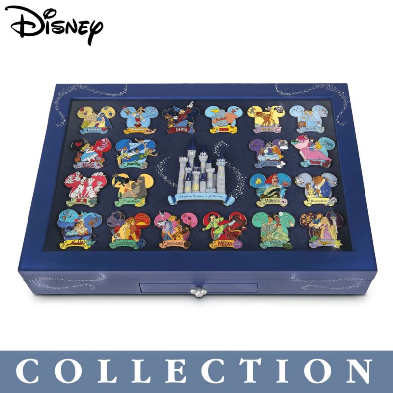 Licensed Disney Hand-Enamelled Gold-Plated Pin Collection: 'The Magical ...