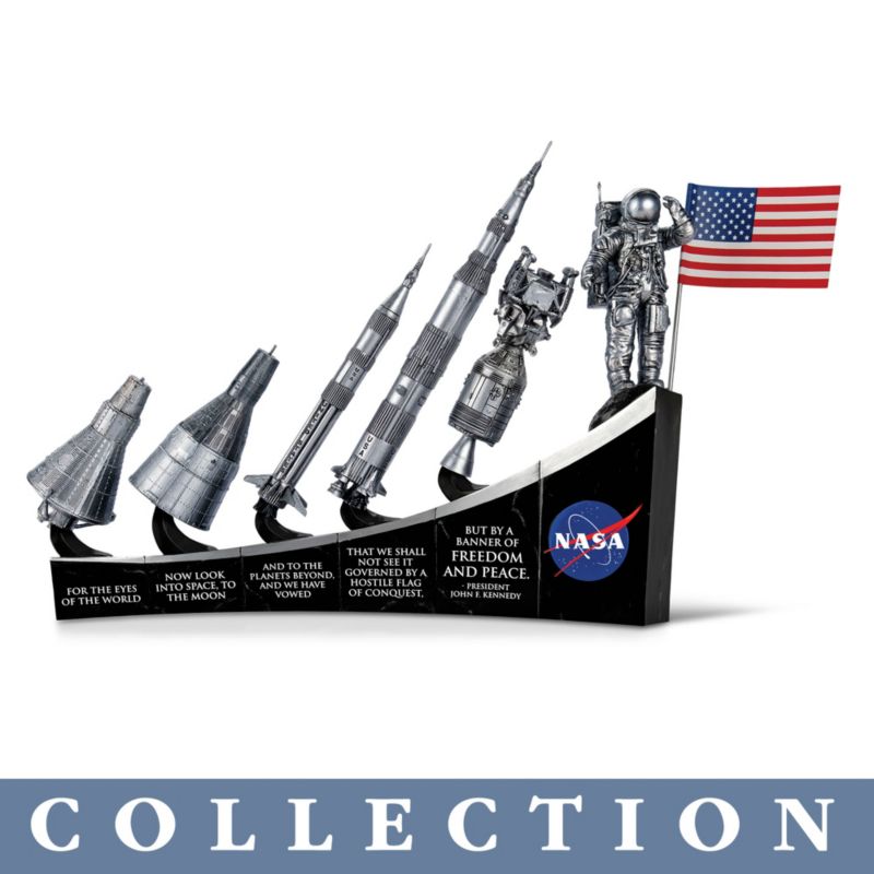 NASA 'For All Mankind' Diecast Metal Moon Mission Timeline Sculpture ...