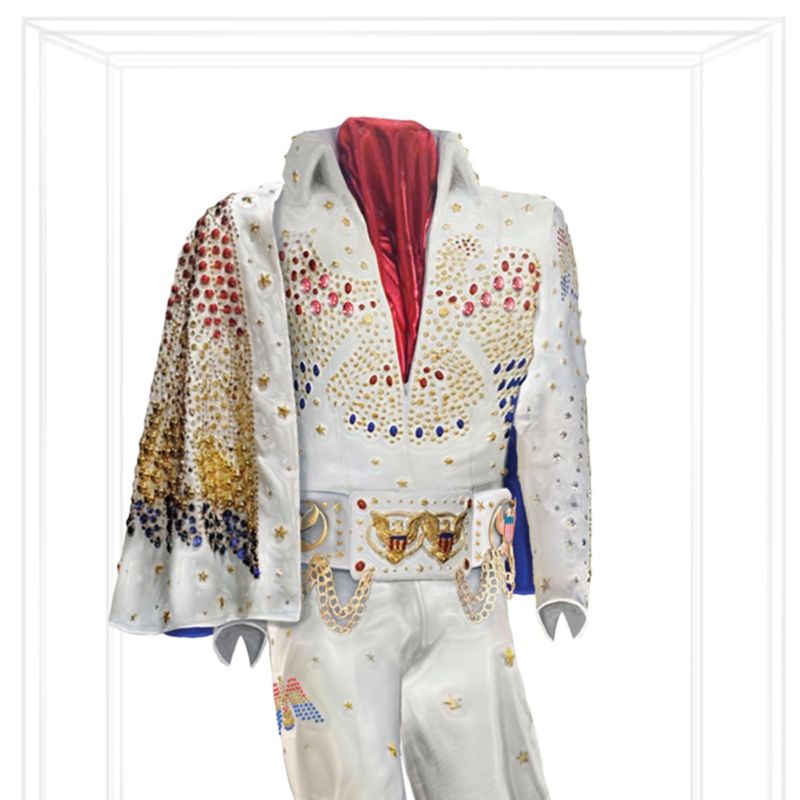 Elvis Presleys Jumpsuits Illuminated Elvis Costume Sculpture
