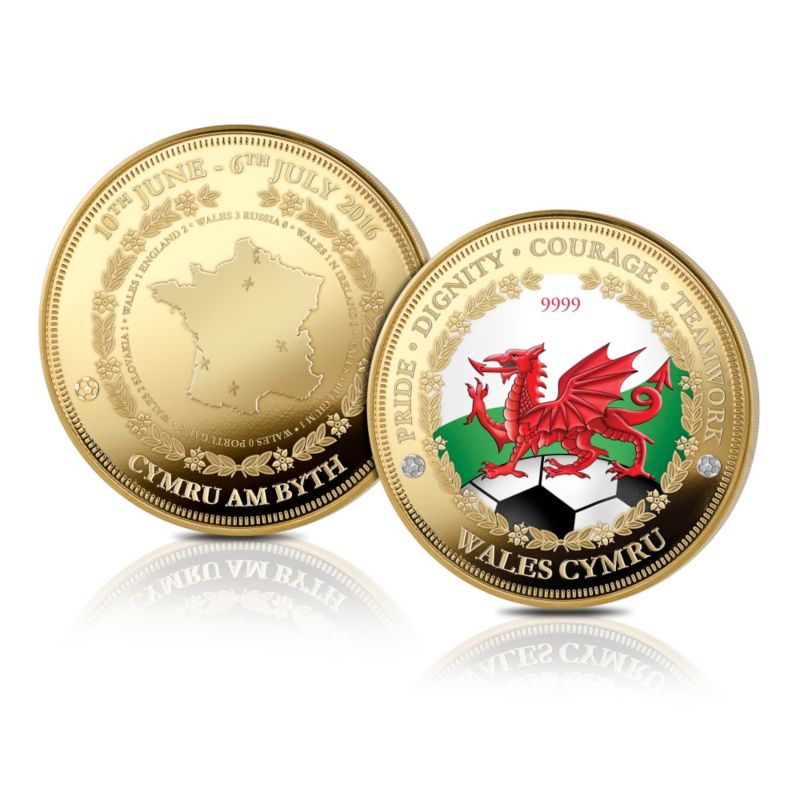 Patriotic Welsh Wales Men Of Harlech Gold-Layered Limited Edition ...