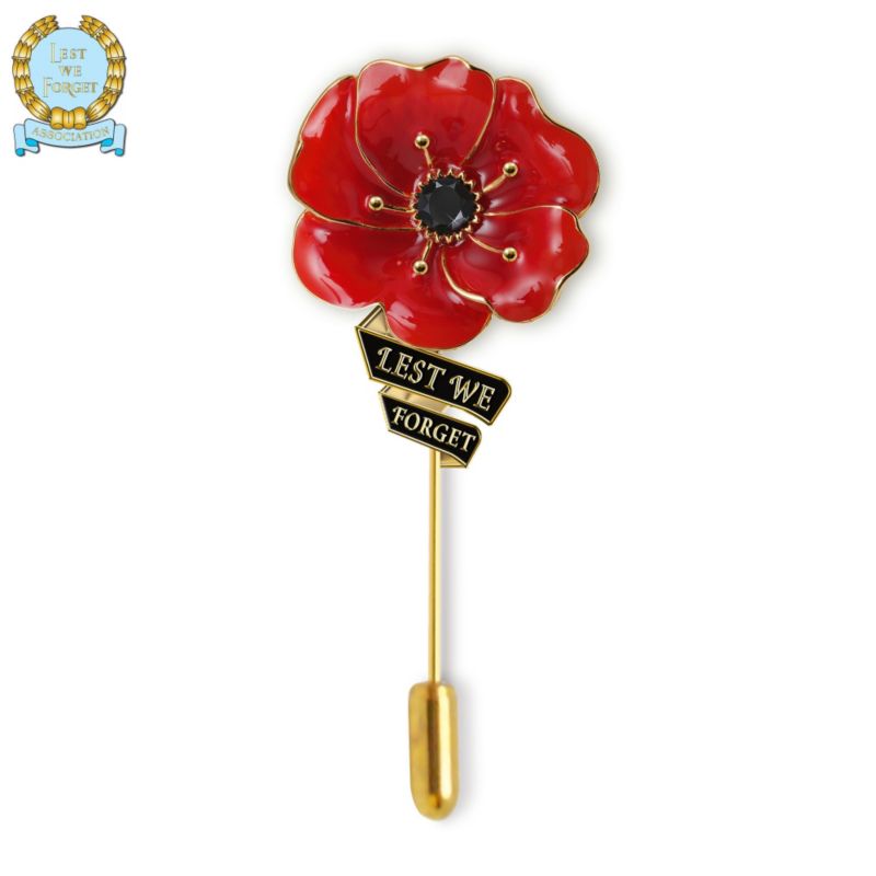 Poppy Lest We Forget WWI Cross Flanders Field Cross Ladies' Pendant ...