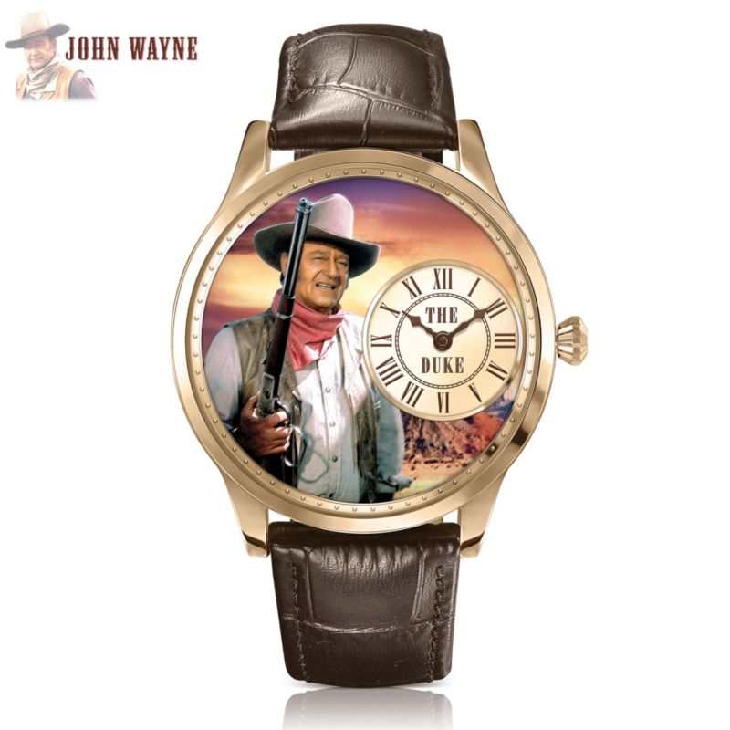 Officially Licensed John Wayne Leather Art Men's Watch: John Wayne ...