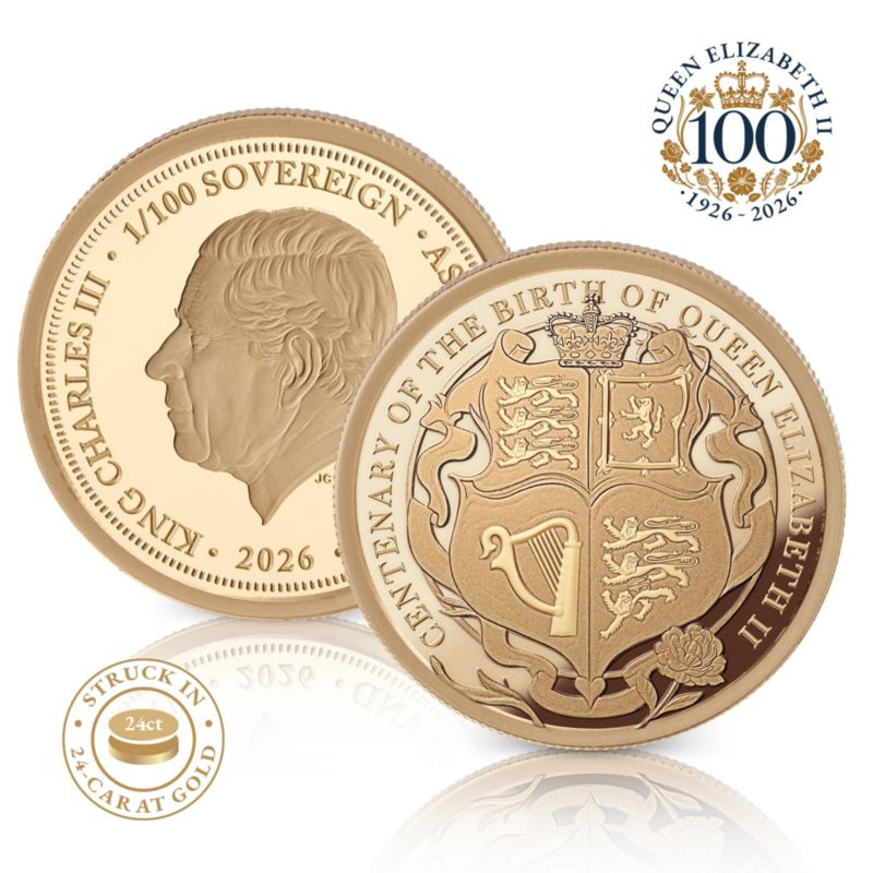 Queen Elizabeth II Birth Centenary Gold 100th Sovereign